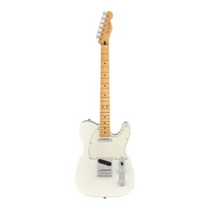 fender player telecaster ss electric guitar, with 2-year warranty, polar white, maple fingerboard