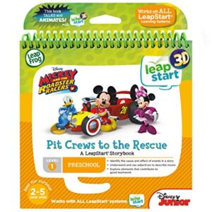 LeapFrog Leapstart Nursery: Mickey and The Roadster Racers Pit Crews to The Rescue Story Book (3D Enhanced)