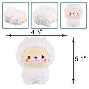 Anboor 5.1 Inches Squishies Sheep Bear Jumbo Kawaii Soft Slow Rising Scented Animal Squishies Stress Relief Kid Toys Children's Day