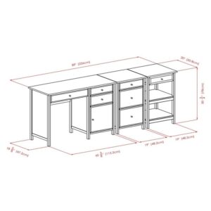 Winsome Delta 3-Pc Set Home Office, Black