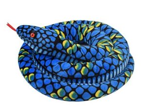 a-cool giant boa constrictor stuffed animal soft snake plush toy (blue（70"=180cm）)