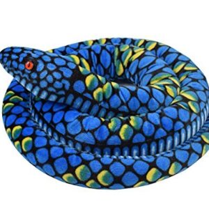 A-cool Giant Boa Constrictor Stuffed Animal Soft Snake Plush Toy (Blue（70"=180CM）)