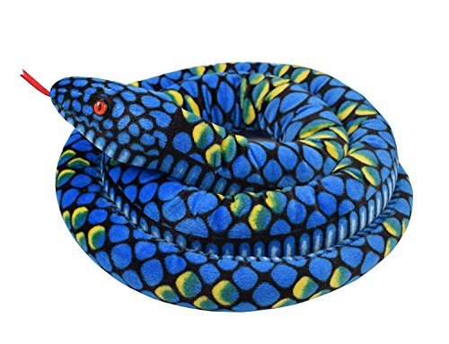 A-cool Giant Boa Constrictor Stuffed Animal Soft Snake Plush Toy (Blue（70"=180CM）)