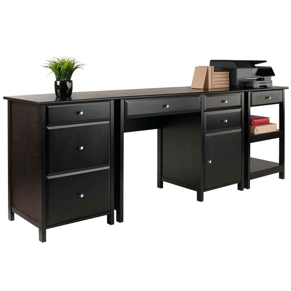 Winsome Delta 3-Pc Set Home Office, Black