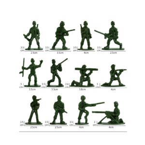 RAINBOW TOYFROG Army Men Action Figure Set - 300 pcs Toy Soldiers Military Playset - Classic Army Men Action Figures for Kids - Durable Army Toys for Imaginative Play ww2 Action Figures