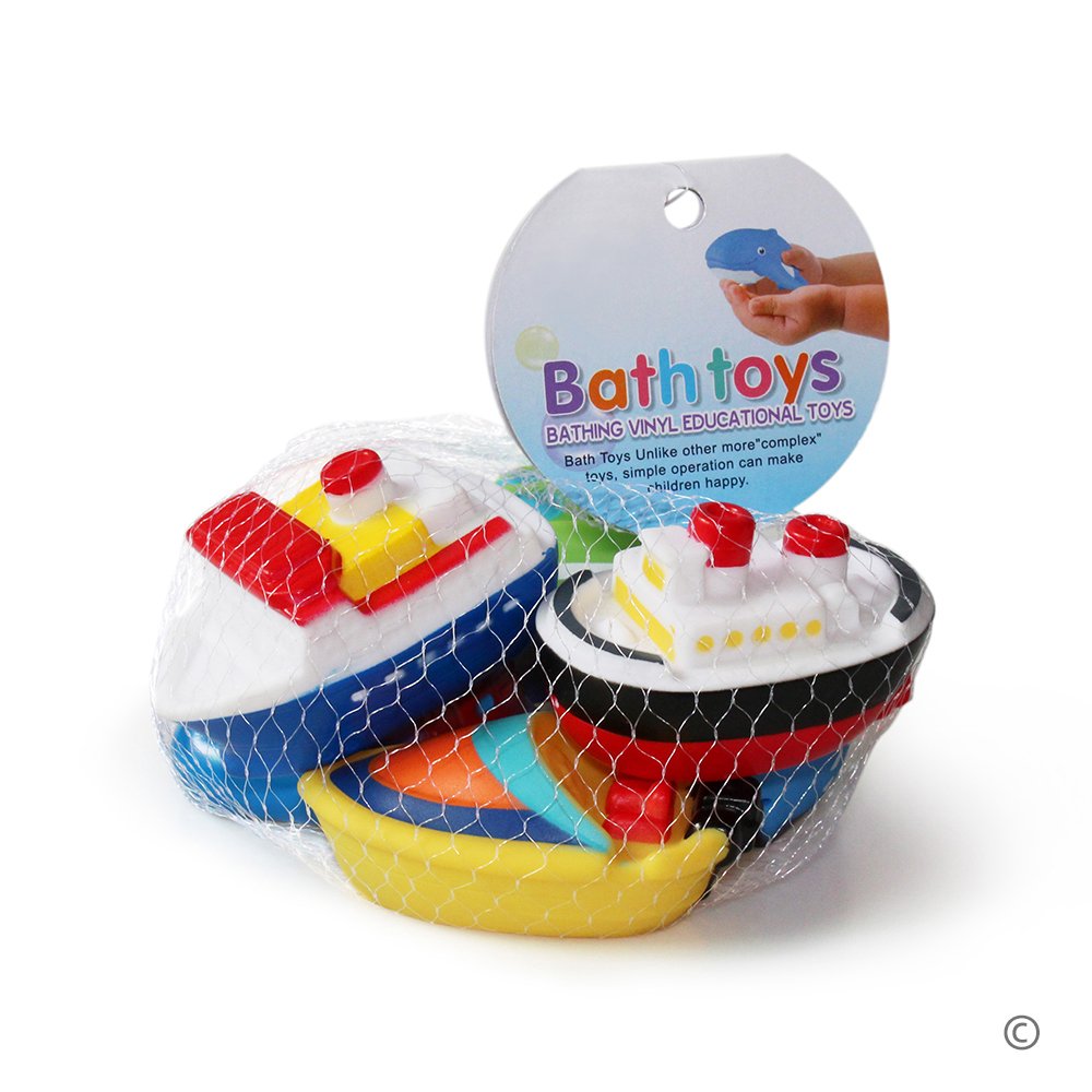 Bathtub Floating Bath Toys(6PCS),Baby Soft Bath Time Boat Toys,Bathtub Learning Water Toys and Bathroom Toys for Toddlers