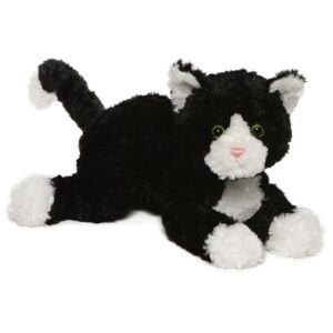 gund sebastian tuxedo kitten plush toy, premium cat stuffed animal for ages 1 and up, black/white, 14”