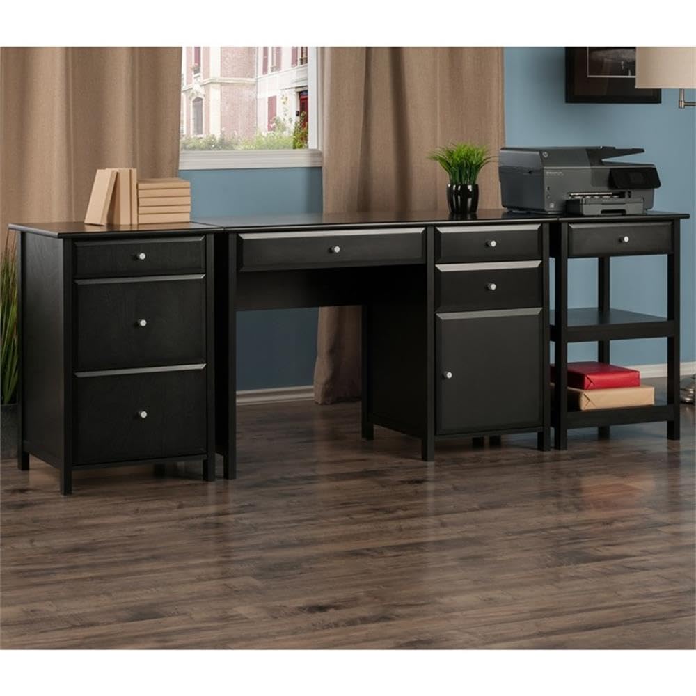 Winsome Delta 3-Pc Set Home Office, Black