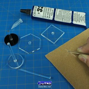 LITKO Notched Circular Tank Flight Stand Kit| Compatible with Star Wars: Legion | 100mm (1.5mm Clear Acrylic)