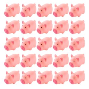 louhua 25 pieces mini rubber pigs bulk baby bath toy pink tiny piggies squeaky pig toys for shower birthday party gift decoration