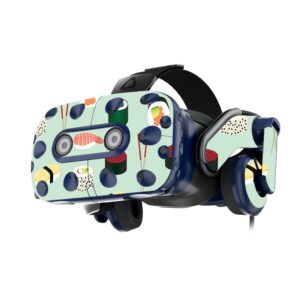 mightyskins skin compatible with htc vive pro vr headset - sushi | protective, durable, and unique vinyl decal wrap cover | easy to apply, remove, and change styles | made in the usa