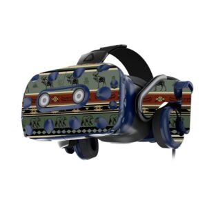 mightyskins skin compatible with htc vive pro vr headset - cabin stripes | protective, durable, and unique vinyl decal wrap cover | easy to apply, remove, and change styles | made in the usa