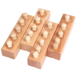 thoth montessori knobbed cylinder socket montessori materials wooden cylinders ladder blocks educational wooden toy montessori education toy family version