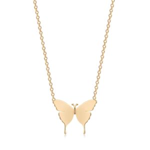 mevecco gold butterfly pendant necklaces,18k gold plated dainty cute handmade jewelry for women …