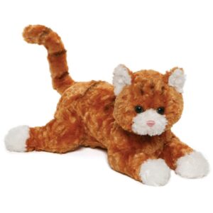 gund tabby plush stuffed cat, orange/white, 14"