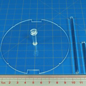 LITKO Notched Circular Tank Flight Stand Kit| Compatible with Star Wars: Legion | 100mm (1.5mm Clear Acrylic)