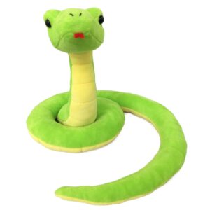 ice king bear lifelike green snake stuffed animal - plush toy (standing)