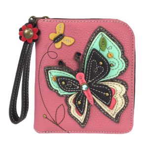 chala butterfly zip-around wristlet wallet - butterfly collectors