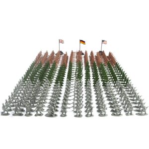 rainbow toyfrog army men action figure set - 300 pcs toy soldiers military playset - classic army men action figures for kids - durable army toys for imaginative play ww2 action figures