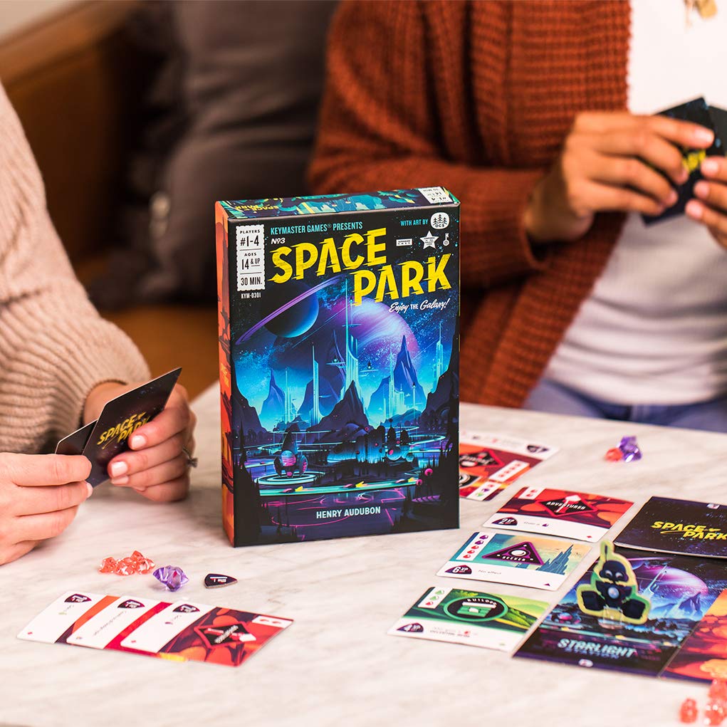 Keymaster Games Space Park, a Family stategy Game About Exploring National Parks in Space