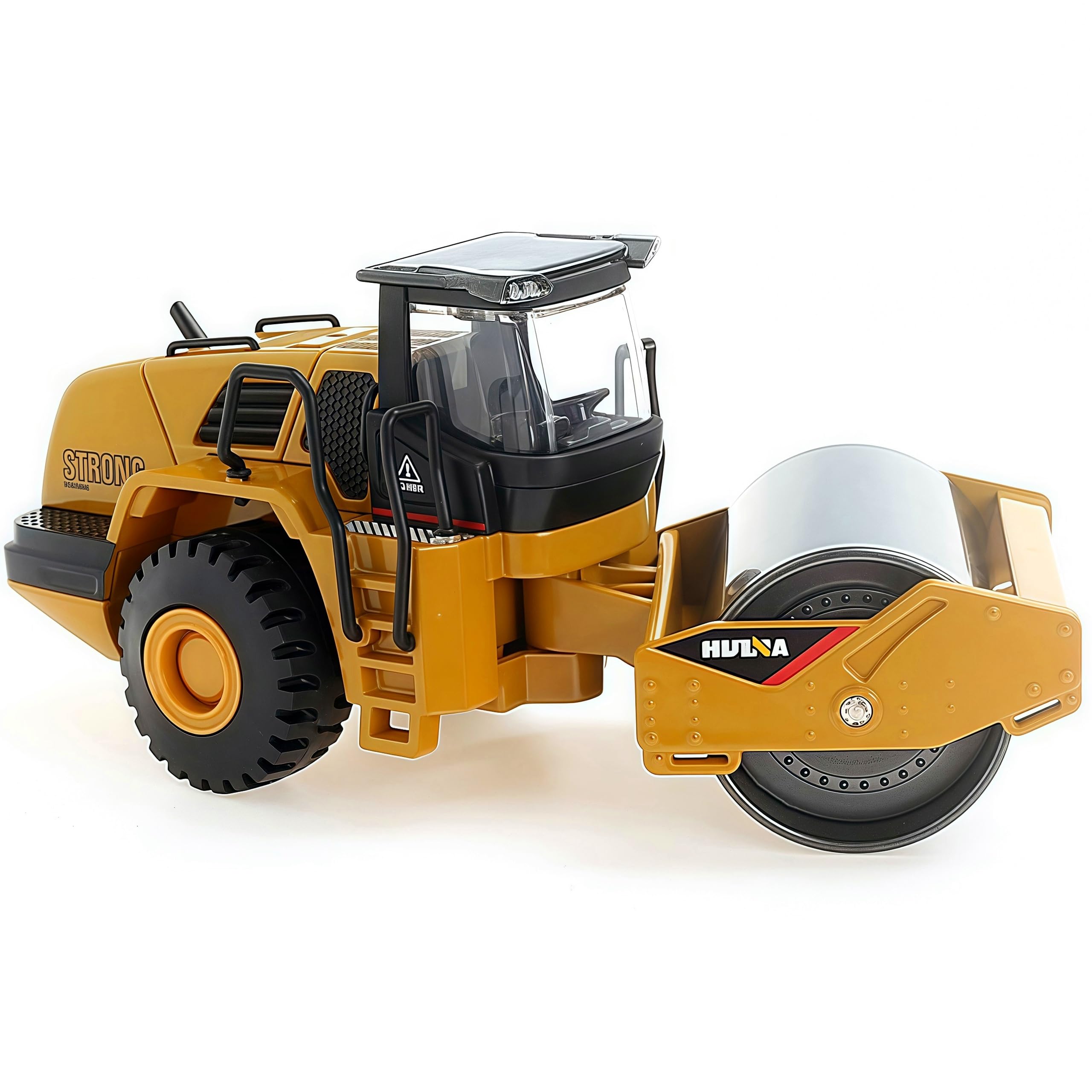 Gemini&Genius Road Roller Truck Toy for Kids, 1/50 Large Grader Construction Vehicle Road Planer Vehicle Toy, Asphalt Drum Compactor Alloy Model Toy Collection, Play or Display for Kids