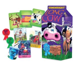 gamewright long cow - an udderly ridiculous card game for 8 + years multi-colored, 5"