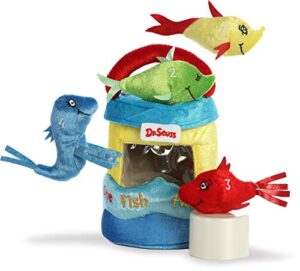 aurora® whimsical dr. seuss™ dr. seuss fish playset stuffed animal - magical storytelling - literary inspiration - multicolor 8 inches