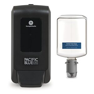 georgia-pacific (5305714) pacific blue ultra manual push soap dispenser with gentle foam hand soap refill starter kit