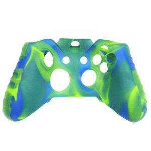 ostent colorful soft silicone protective case cover for microsoft xbox one controller - color green