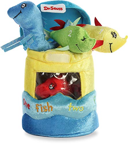 Aurora® Whimsical Dr. Seuss™ Dr. Seuss Fish Playset Stuffed Animal - Magical Storytelling - Literary Inspiration - Multicolor 8 Inches