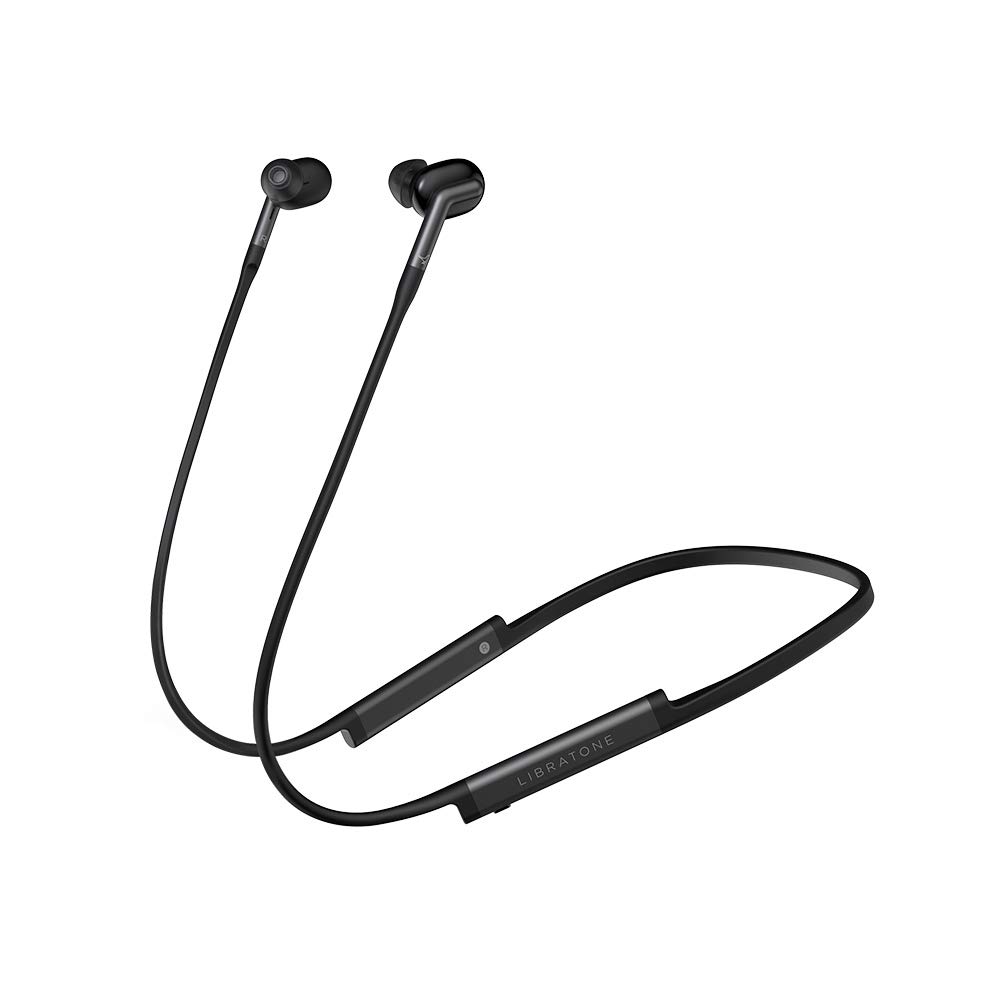 Libratone Track+ Wireless Active Noise Cancelling Headphones, Bluetooth 4.2 w/Mic, IPX4 Waterproof, Apt-X and AAC codec, Premium Low-Latency Audio and Video Earbuds, 8H Playtime (Stormy Black)