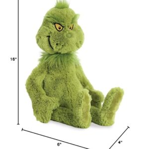 Aurora® Whimsical Dr. Seuss™ Grinch Stuffed Animal - Magical Storytelling - Officially Licensed - Green 16 Inches