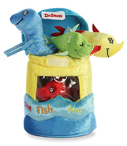 Aurora® Whimsical Dr. Seuss™ Dr. Seuss Fish Playset Stuffed Animal - Magical Storytelling - Literary Inspiration - Multicolor 8 Inches