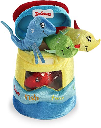 Aurora® Whimsical Dr. Seuss™ Dr. Seuss Fish Playset Stuffed Animal - Magical Storytelling - Literary Inspiration - Multicolor 8 Inches