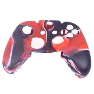 ostent colorful soft silicone protective case cover for microsoft xbox one controller - color red