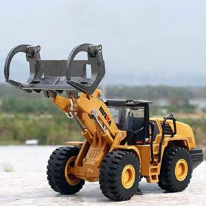 Gemini & Genius Construction Vehicle Toys Timber Grab Truck Heavy Metal 1/50 Scale Wooden/Building Materials Grab Vehicle, Feller Buncher Alloy Model Toy, Gift, Collection and Decoration for Kids