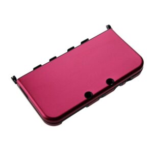 ostent hard aluminum case cover skin protector for nintendo new 3ds ll/xl console - color red