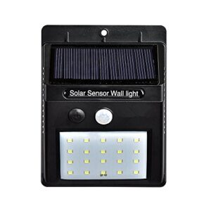 1pcs : 3528 20 led solar power pir motion sensor wall light outdoor waterproof energy saving street yard path home garden security lamp