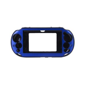 ostent colorful aluminum metal skin protective cover case for sony ps vita psv pch-2000 - color blue