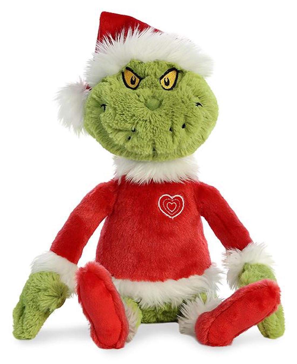 Aurora® Whimsical Dr. Seuss™ Grinch Santa Stuffed Animal - Magical Storytelling - Officially Licensed - Green 16 Inches