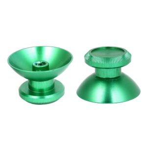 ostent 2 x metal analog joystick thumbstick cap cover for ps4 xbox one controller - color green