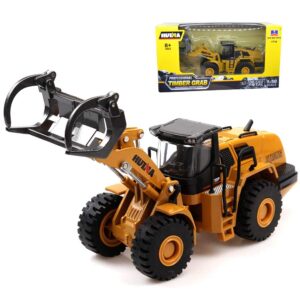 gemini & genius construction vehicle toys timber grab truck heavy metal 1/50 scale wooden/building materials grab vehicle, feller buncher alloy model toy, gift, collection and decoration for kids