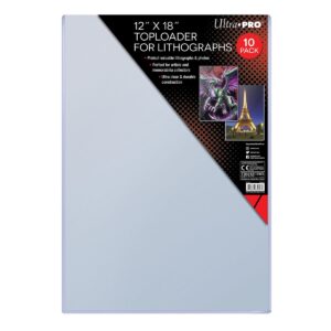 ultra pro 12" x 18" protective toploader for lithographs (10 ct.)