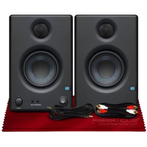 presonus eris e3.5 3.5" 2-way 25w nearfield monitors (pair) with acoustic tuning pair and basic accessory bundle