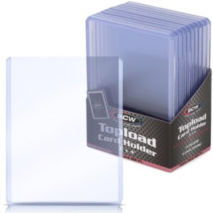 bcw thick card topload holder | holds relic, patch, and jersey cards | protective card sleeves for collectibles and trading cards | protective rigid plastic display card holder (168 pt. / 4.25 mm)