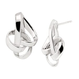 silpada 'tied up' knotted drop earrings in sterling silver