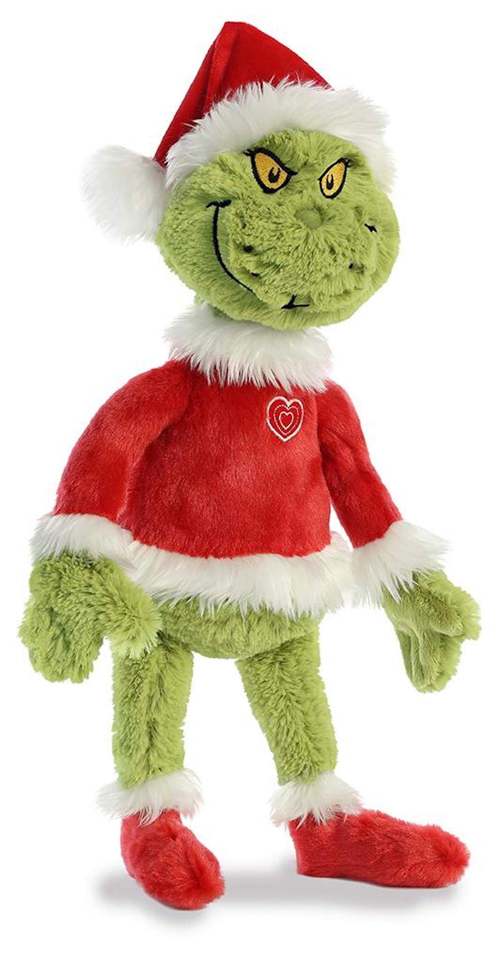 Aurora® Whimsical Dr. Seuss™ Grinch Santa Stuffed Animal - Magical Storytelling - Officially Licensed - Green 16 Inches