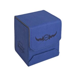 zoopin leather deck box -blue for collectible cards-mtg,yugioh,pokeman,tes legacy,munchkins ccg decks and also small tokens or dice- hold 80 sleeved cards or 150 naked cards …