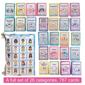 richardy 45pcs/set daily routines kids gifts english flash cards pocket card educational learning toys for children pre-school educational