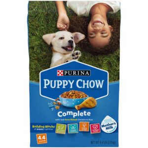 purina puppy chow high protein dry puppy food, complete with real chicken - (4) 4.4 lb. bags